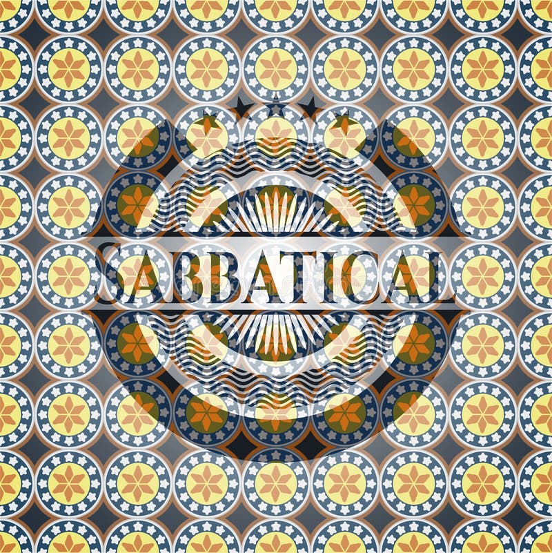 Sabbatical Arabesque Emblem. Arabic Decoration Stock Vector ...