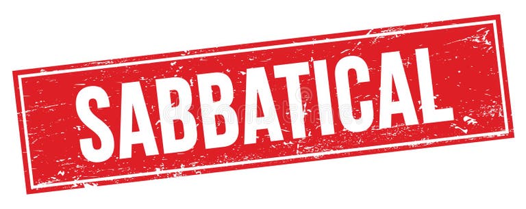 SABBATICAL Text on Red Grungy Rectangle Stamp Stock Illustration ...