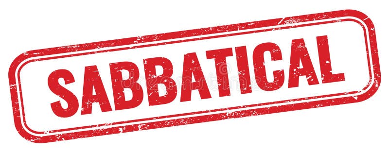 SABBATICAL Text on Red Grungy Stamp Stock Illustration - Illustration ...