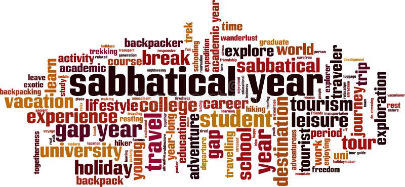 Sabbatical year word cloud stock vector. Illustration of period - 288821080