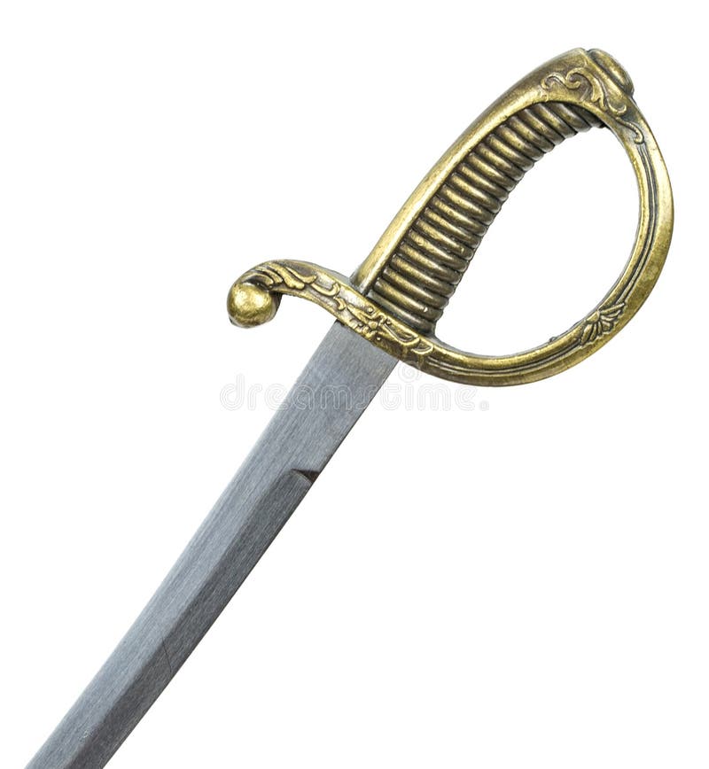 Saber Handle on Black Background Stock Image - Image of decorative ...