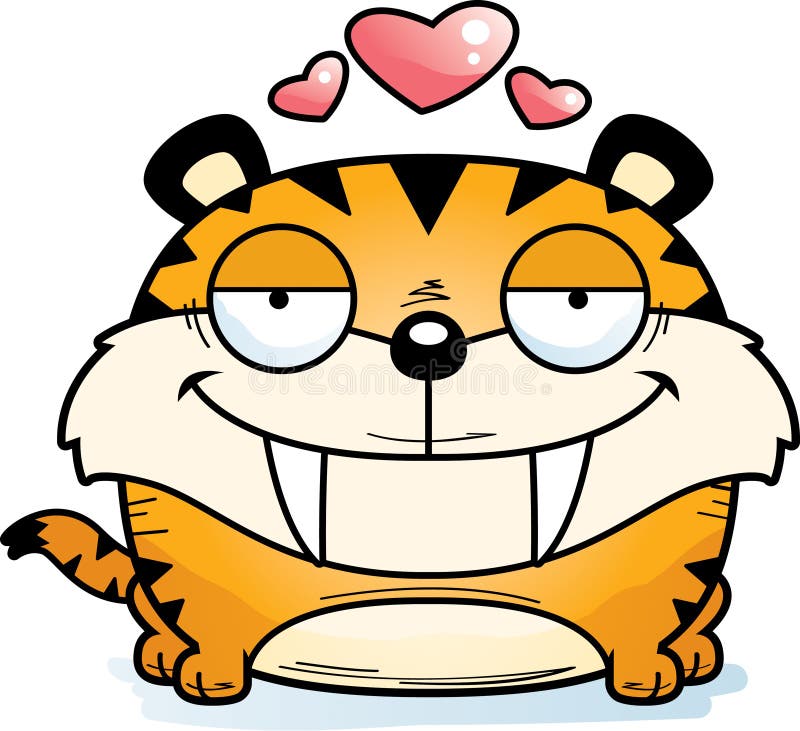 Cartoon Saber-Toothed Tiger Panic Stock Vector - Illustration of scared ...