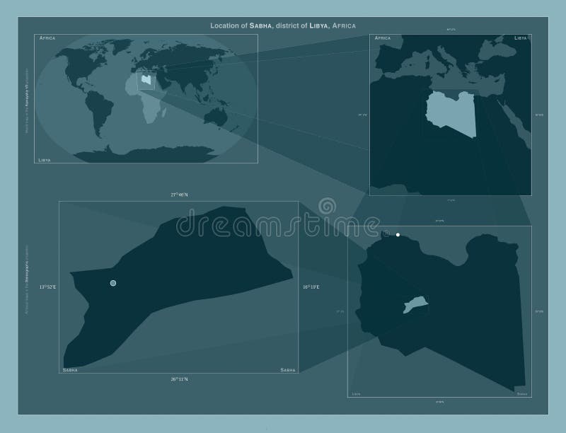 Sabha, Libya. Described Location Diagram Stock Illustration ...