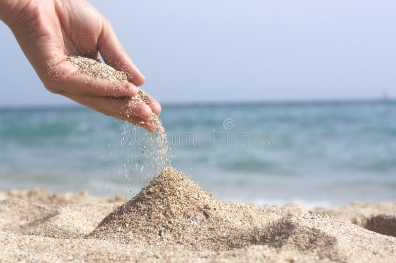 Main-sable de Sable-main photo stock. Image du sable, main - 3634064