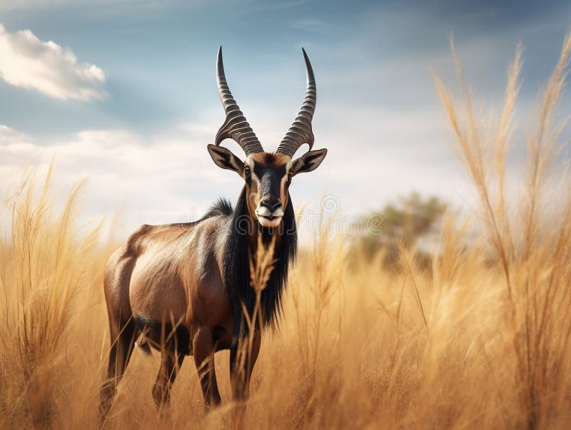Sable antelope stock illustration. Illustration of antelope - 294990755