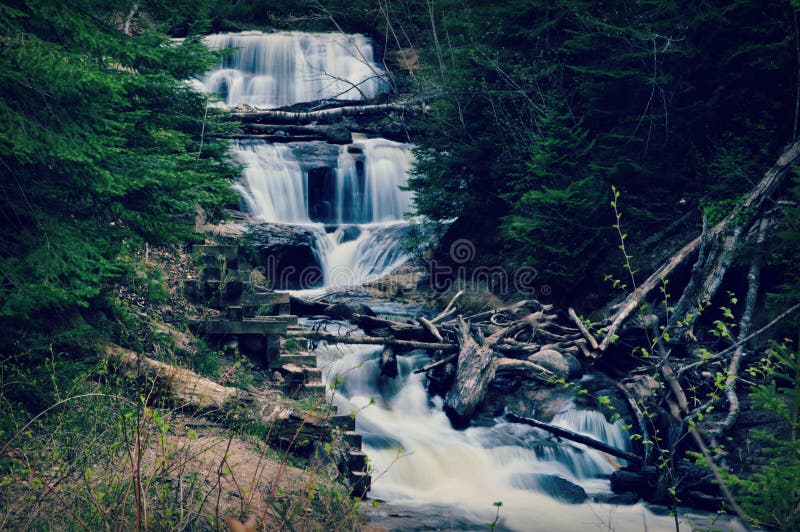 Sable Falls - Waterfall stock photo. Image of nature - 76300352