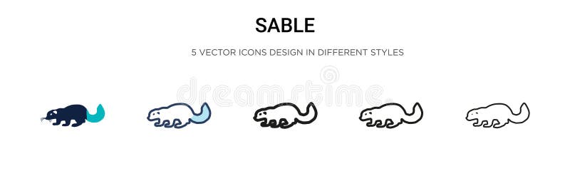 Outline Sable Stock Illustrations – 107 Outline Sable Stock ...