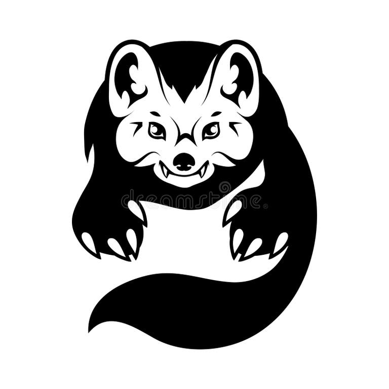 Sable Logo Design in Circle, Vector Graphic Stock Vector - Illustration ...