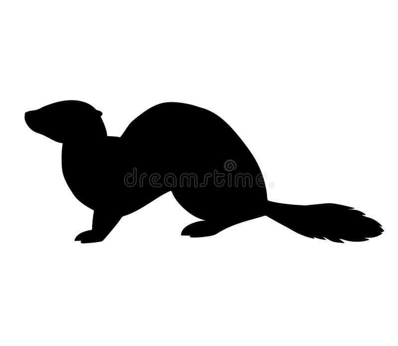 Sable Vector Silhouette Black Stock Vector - Illustration of drawing ...
