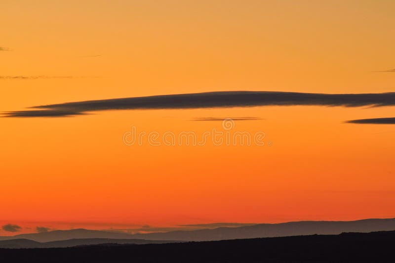 Early Sunset, View from Sablet, Castle Wall Toward Segret, Provence ...