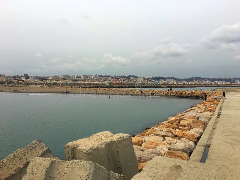 A Spring Day at Sablettes Beach of Algiers Stock Photo - Image of ...