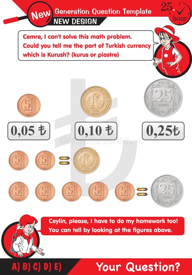 The Lira Coin Symbolised As Tl Concept, Kurus or Piastre Vector Color ...