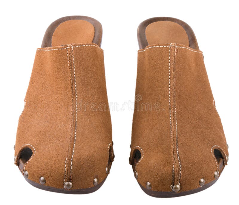 A Pair of Dutch Wooden Shoes in the Autumn Leaves Stock Image - Image ...