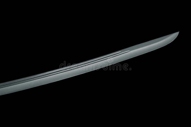 Sabre Blade on Black Background Diagonal Stock Photo - Image of shashka ...
