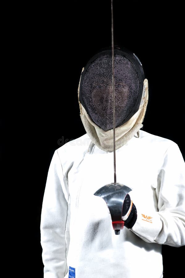 Sabre Fencer stock image. Image of intense, internationals - 84380021