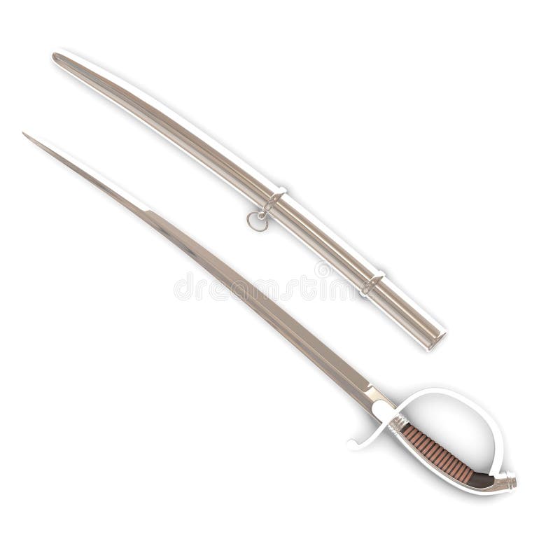 Sabre Sword with Case for it Stock Illustration - Illustration of ...