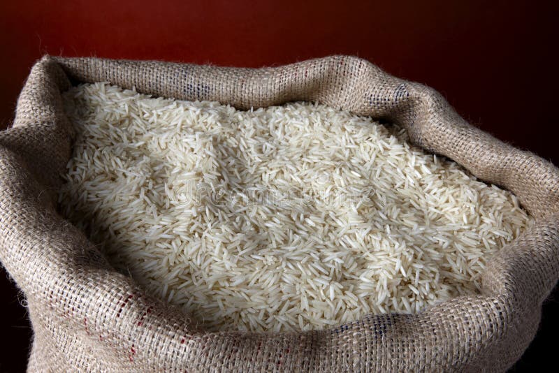 Sac de riz blanc image stock. Image du fermer, burlap - 17911489