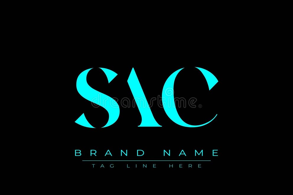 SAC Abstract Letter Logo Design Stock Illustration - Illustration of ...