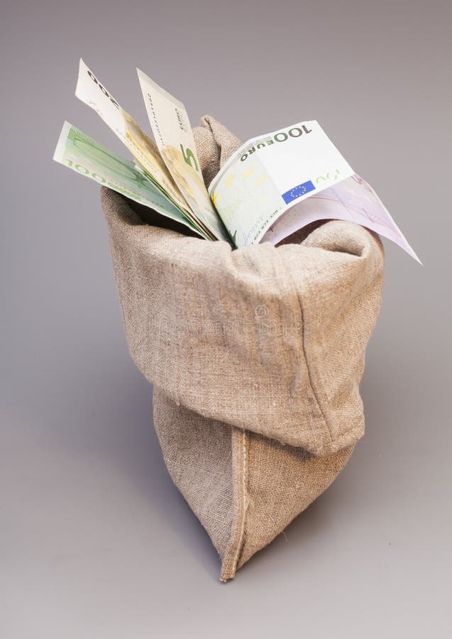 Sac D Argent Avec L Euro Photos Stock - Téléchargez 1,234 Photos libres ...