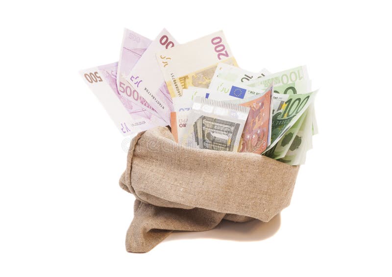 Sac D Argent Avec L Euro Photos Stock - Téléchargez 1,234 Photos libres ...
