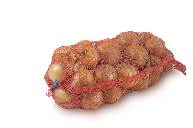 Sac D'oignons D'isolement Sur Le Fond Blanc Image stock - Image du ...