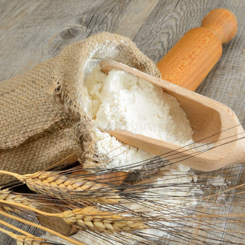 Sac de farine image stock. Image du malaxage, rectifieuse - 33642569