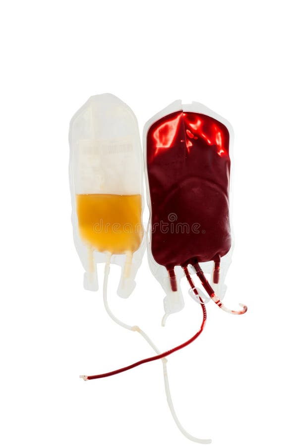 Sac Du Sang Et Du Plasma D'isolement Photo stock - Image du isolement ...