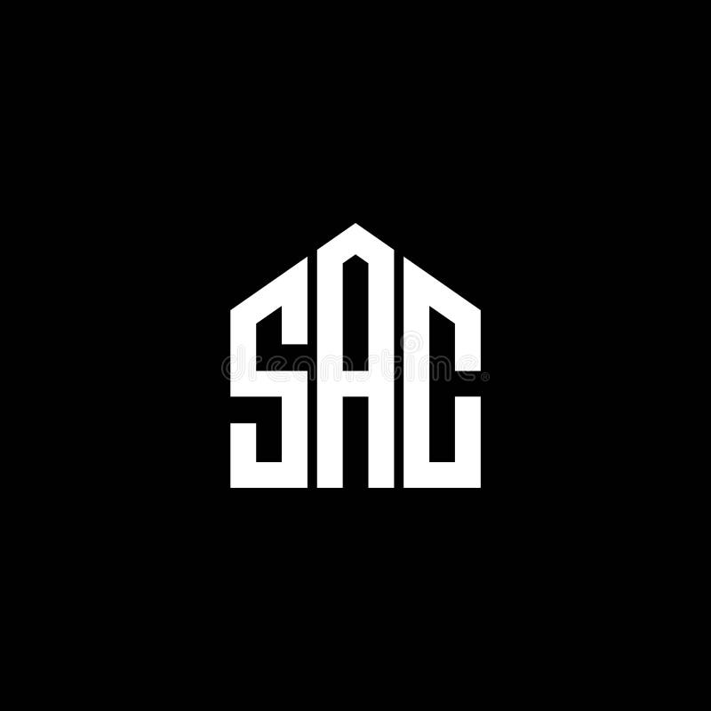 SAC Letter Logo Design on BLACK Background. SAC Creative Initials ...