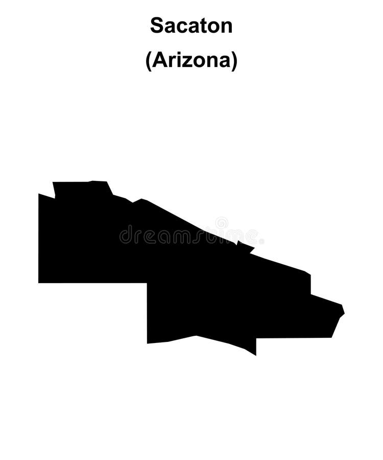 Sacaton outline map stock vector. Illustration of icon - 385910502