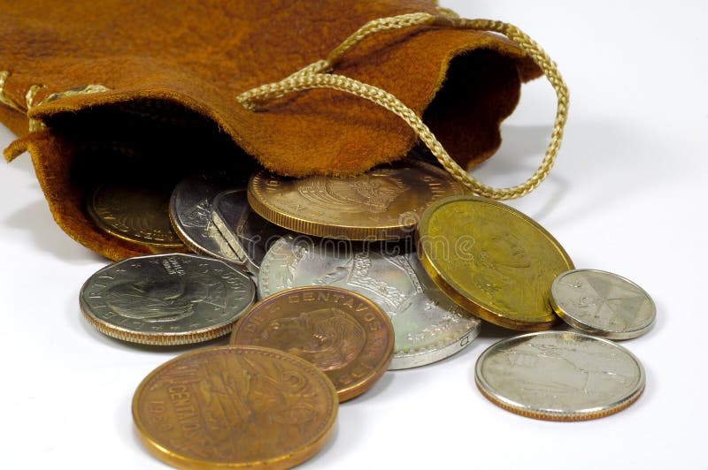 Sacchetto delle monete immagine stock. Immagine di full - 11155001