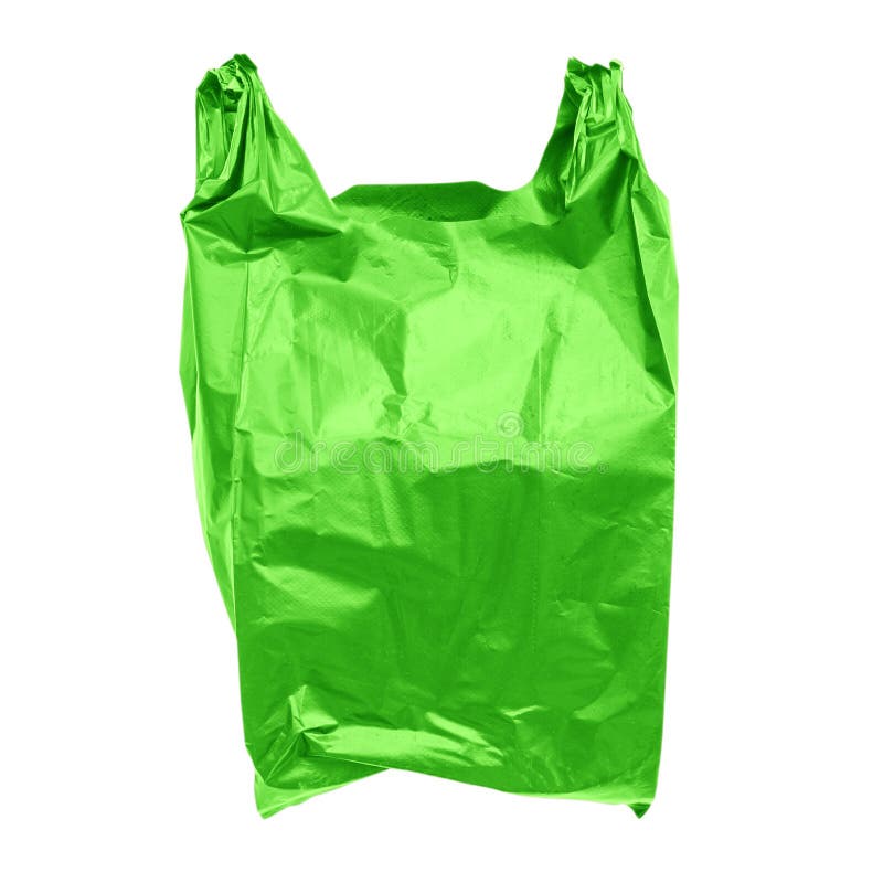 Sacchetto Di Plastica Verde Fotografia Stock - Immagine di convenienza ...