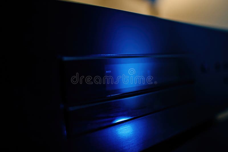 SACD Player with Blue Light Reflection Stock Image - Image of ...
