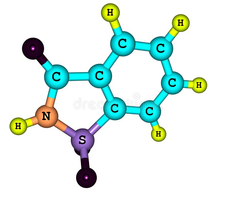 Sacharine Moleculaire Structuur Op Witte Achtergrond Stock Illustratie ...