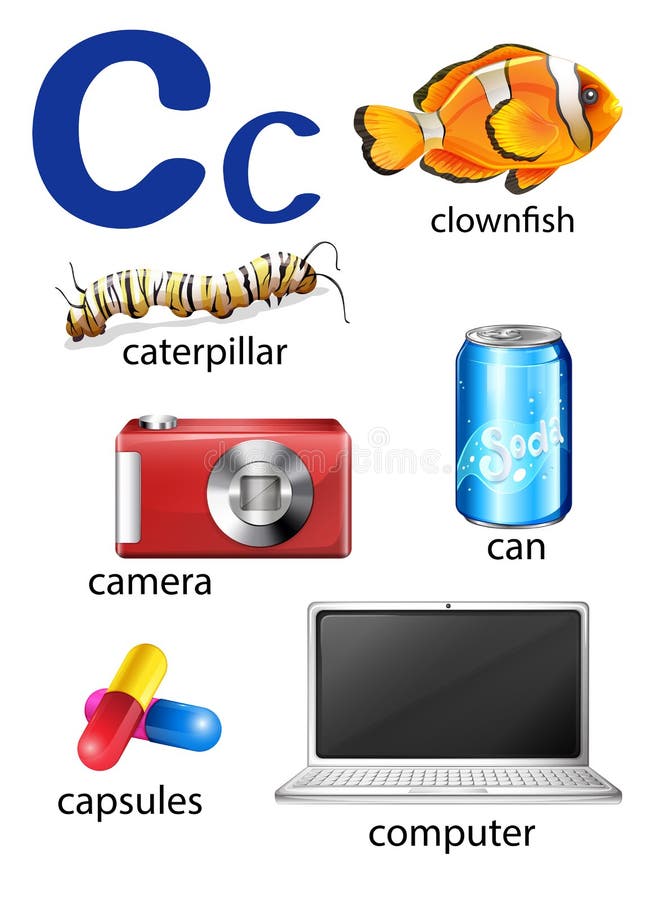 Sachen, Die Mit Dem Buchstaben a Beginnen Vektor Abbildung ...