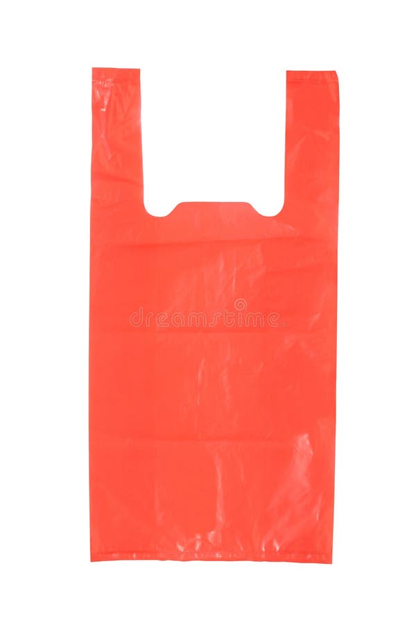 Sachet en plastique rouge photo stock. Image du objets - 32467868