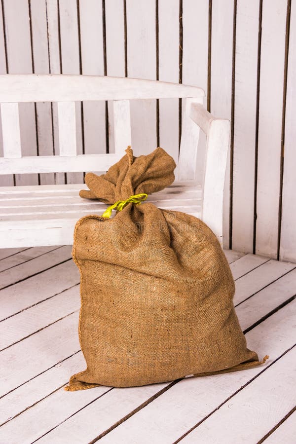 Sack On Abstract Background Stock Photo - Image of agriculture, house ...