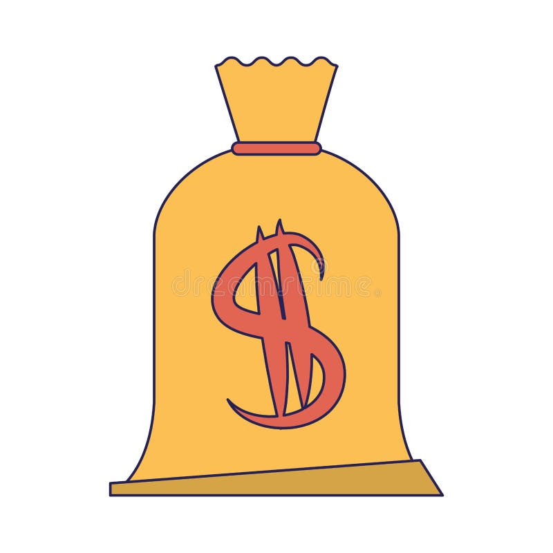 Sack bag symbol stock vector. Illustration of money - 136897847