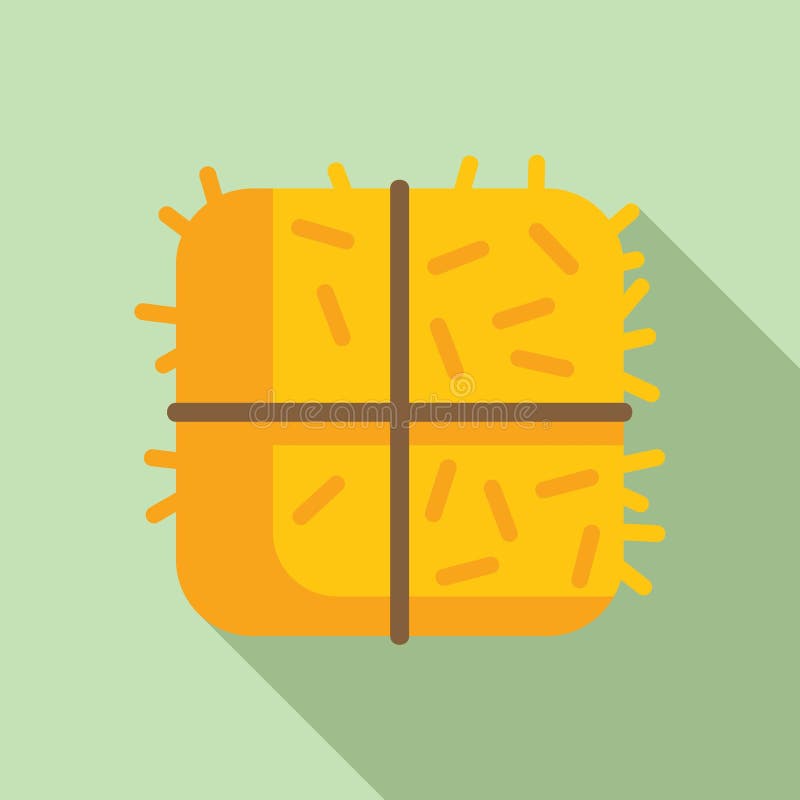 Sack Bale Hay Icon Flat Vector. Organic Feed Design Stock Vector ...