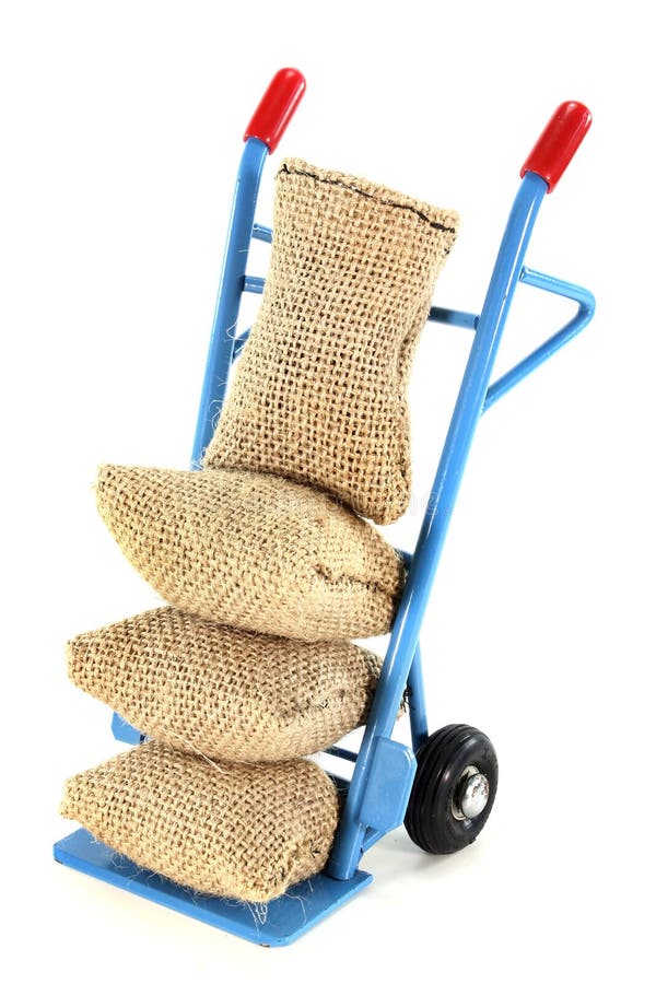 Sack barrow stock image. Image of logistics, truck, stacked - 21536963