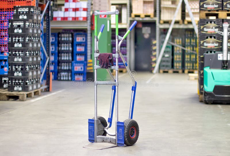 Sack Cart in the Warehouse.Warehouse Sack Cart. Warehouse. Stock Photo ...