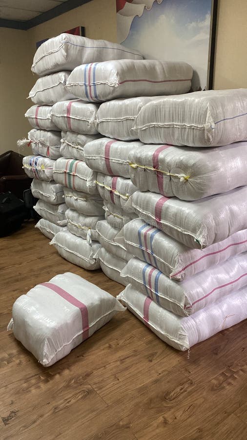 Sack of clothes stock photo. Image of sack, delivered - 240821748