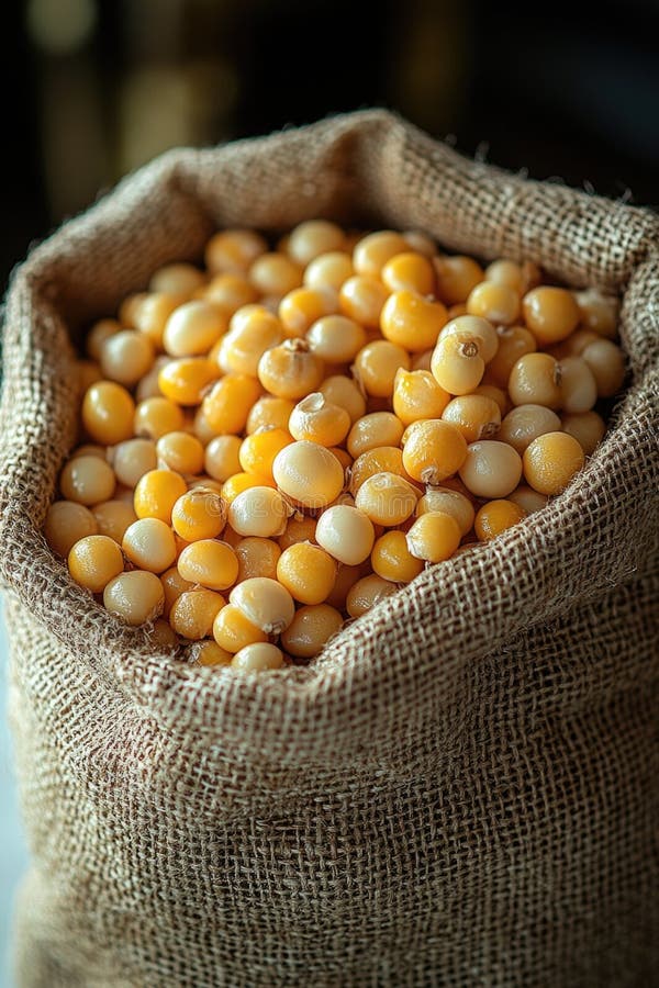 A Sack of Corn Sitting on a Table, Suitable for Farm-themed or Rustic ...