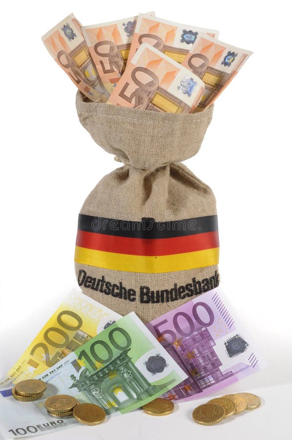 Sack with euro money stock image. Image of object, expensive - 23539685
