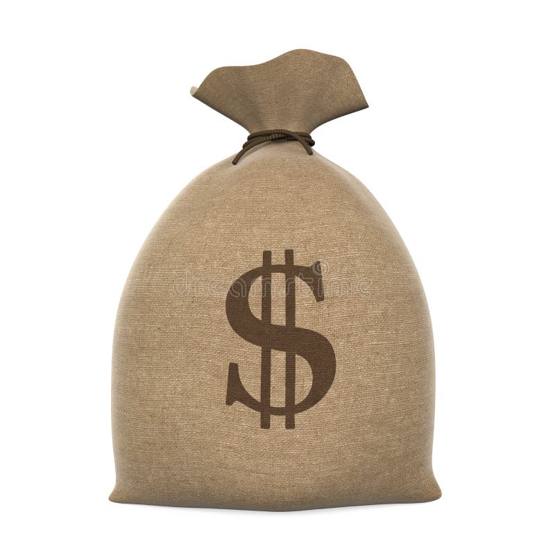 Sack-Geld-Dollar stock abbildung. Illustration von finanziell - 87064386