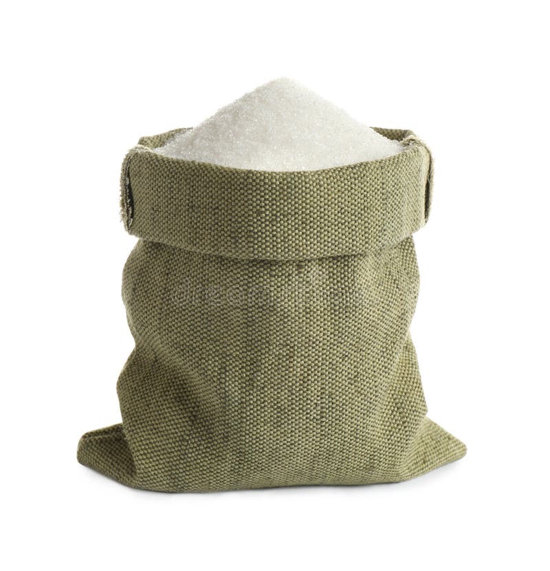 Sack with Granulated Sugar Isolated Stock Photo - Image of organic ...