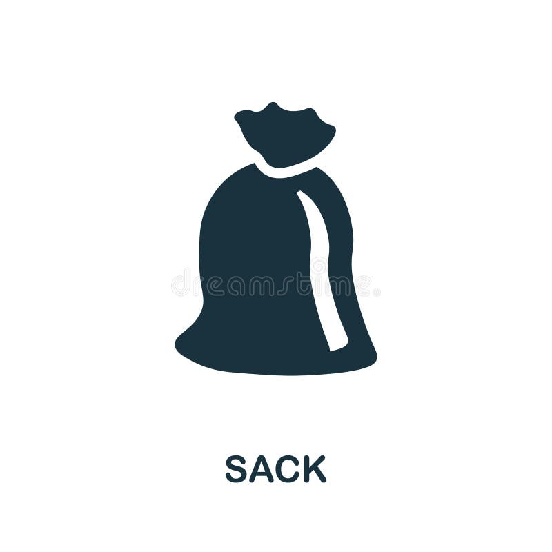 Sack Icon. Monochrome Simple Element from Packaging Collection ...