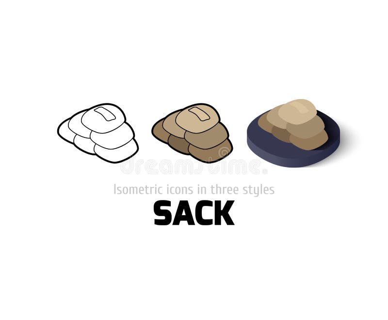 Sack Icon in Different Style Stock Vector - Illustration of infographic ...