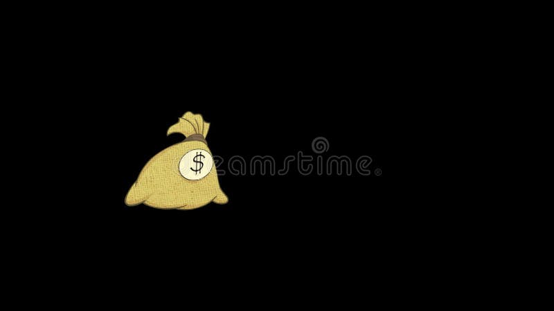 Sack of Money. Jump Loop Cycle Animation. Stock Footage - Video of ...