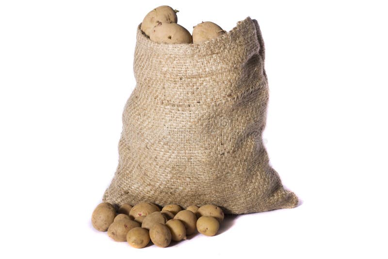 Sack of potatoes stock photo. Image of nutritious, ingredients - 20159536