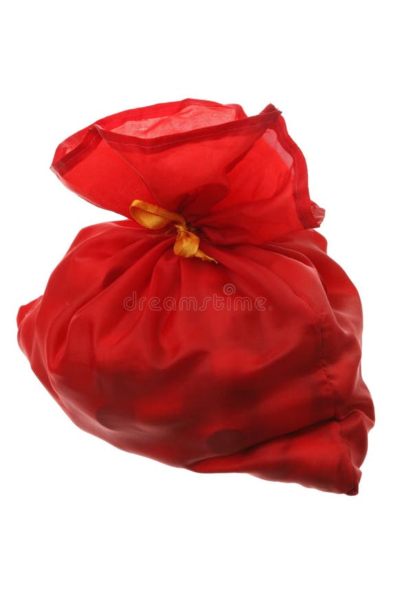 Sack of a red fabric stock image. Image of material, fabric - 16839465